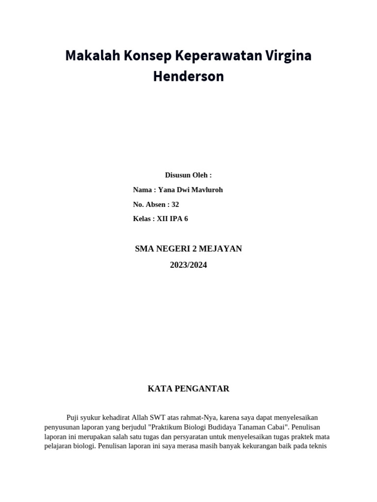 Bio Uprak Yana | PDF