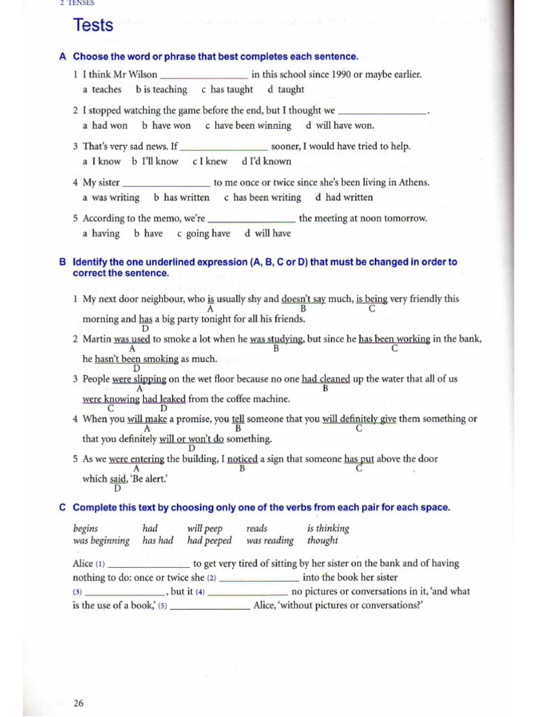 Tense Revision 1 | PDF