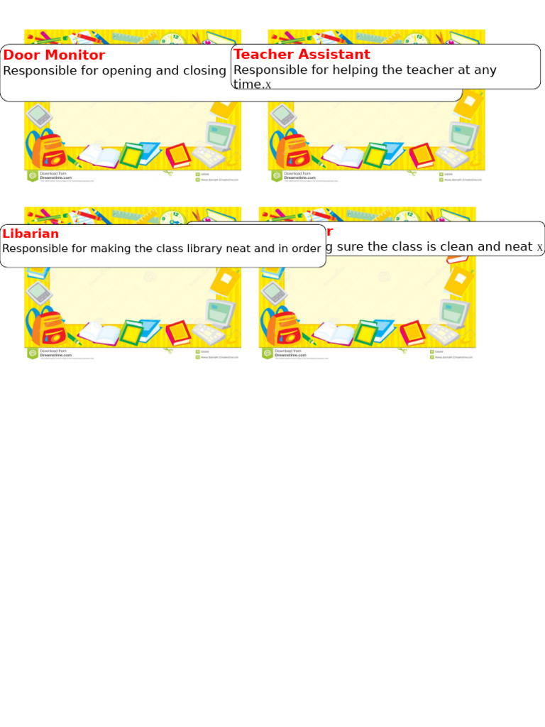 Classroom Cards | PDF