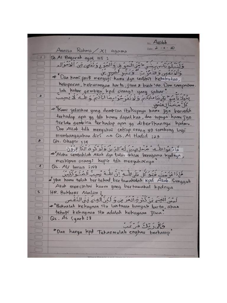 Aqidah 2-11-20 | PDF