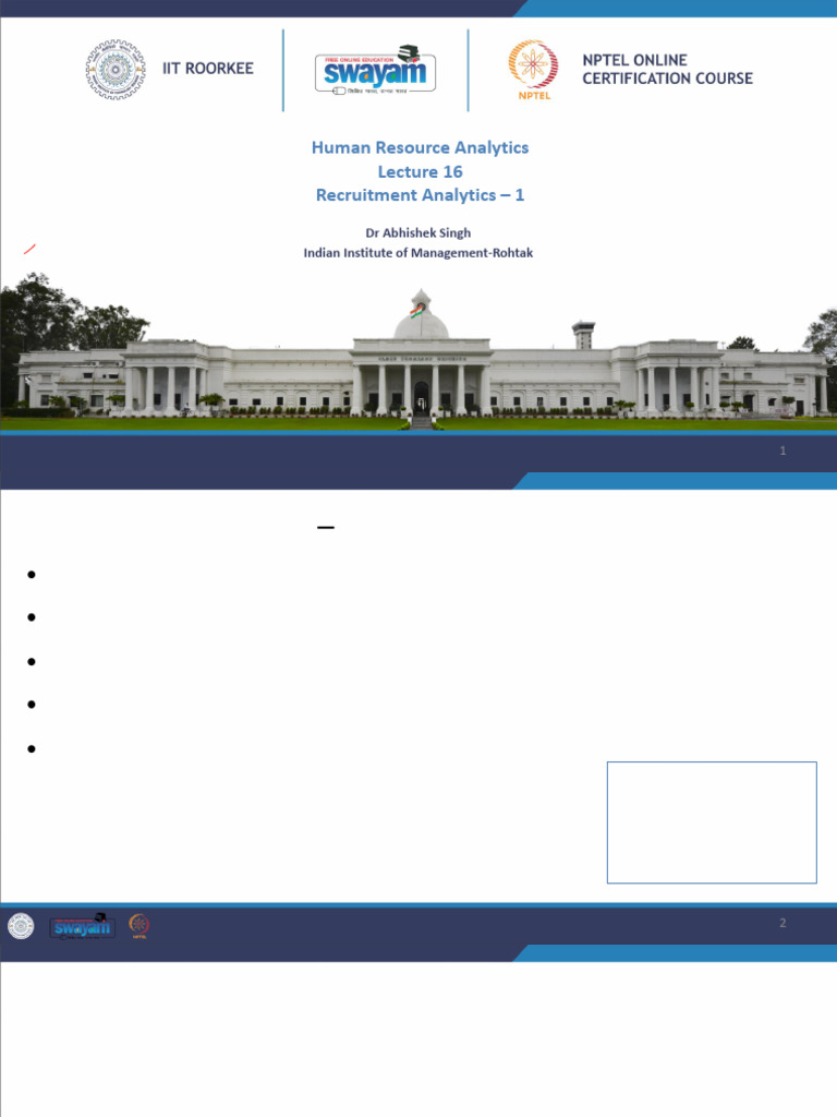 HR Analytics Lec 16 | PDF