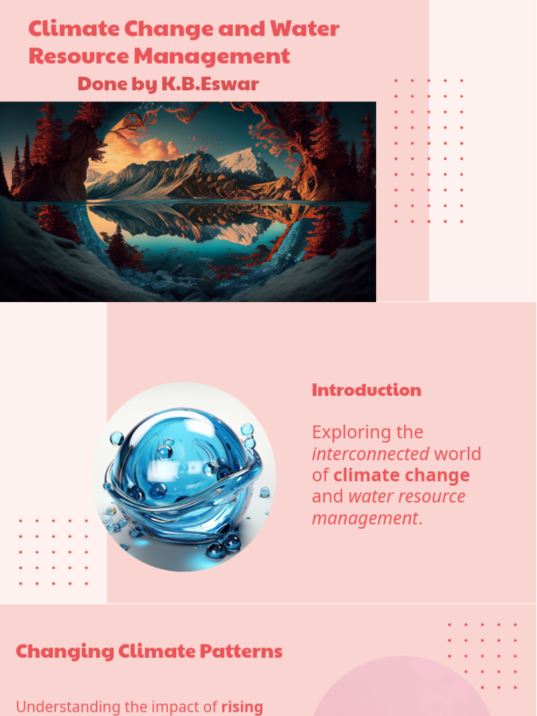 Climare Change and Water Management Presentation | PDF