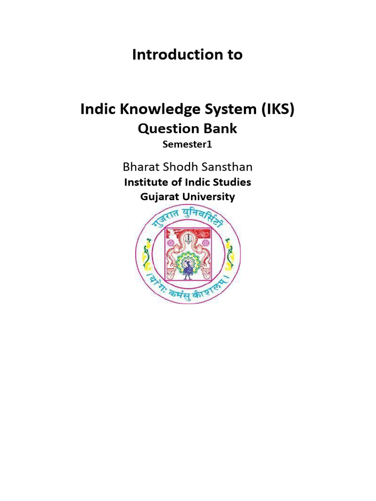 Eng Guj - IKS - QuestionBank (Unit 1) | PDF