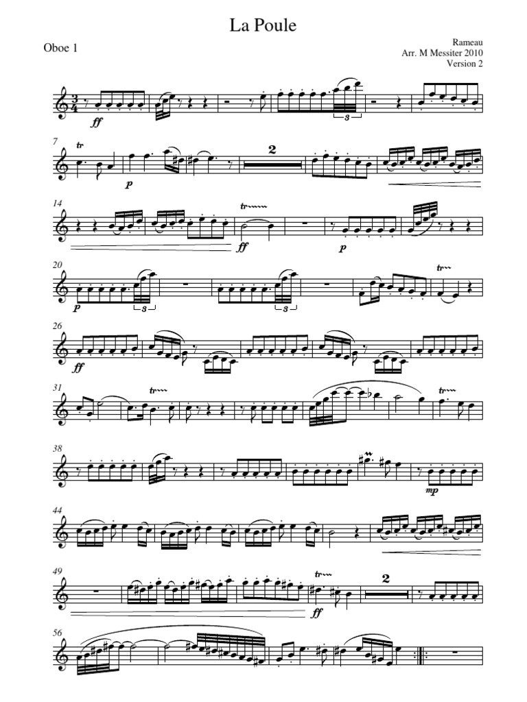 La Poule - Bigger Oboe 1 | PDF
