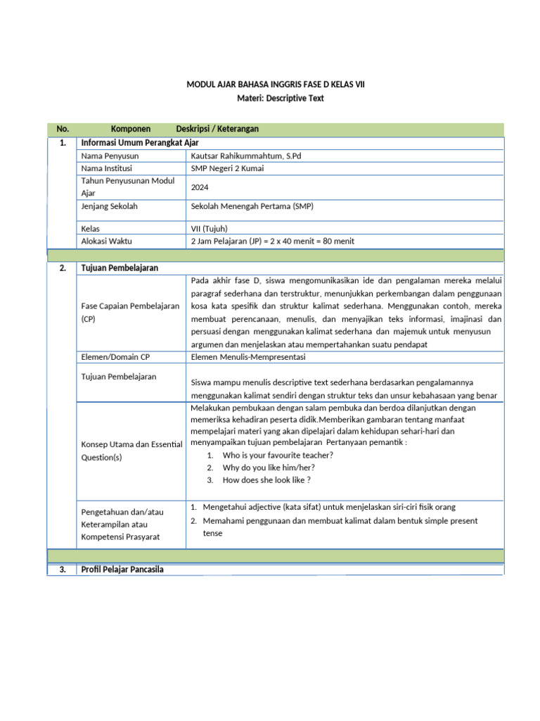 Modul Bahasa Inggris Kls 7 Pdf