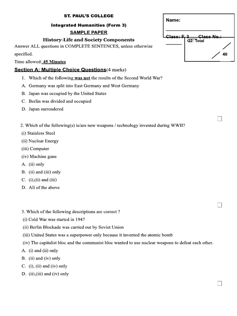 History Test | PDF