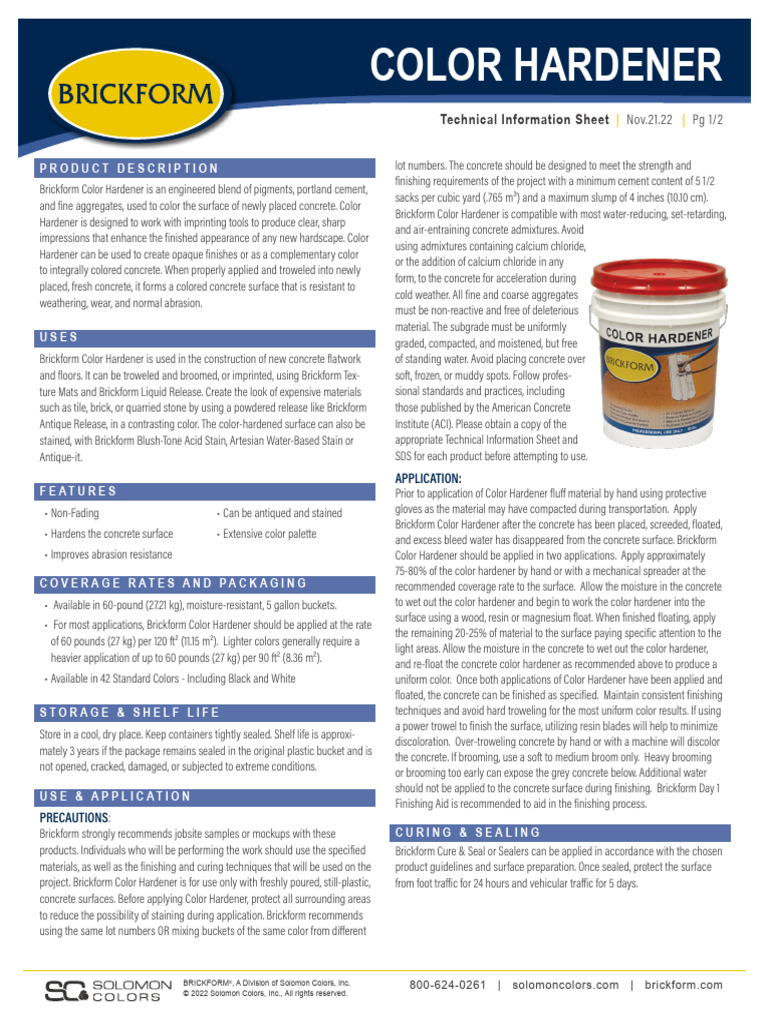 Color Hardener TIS | PDF