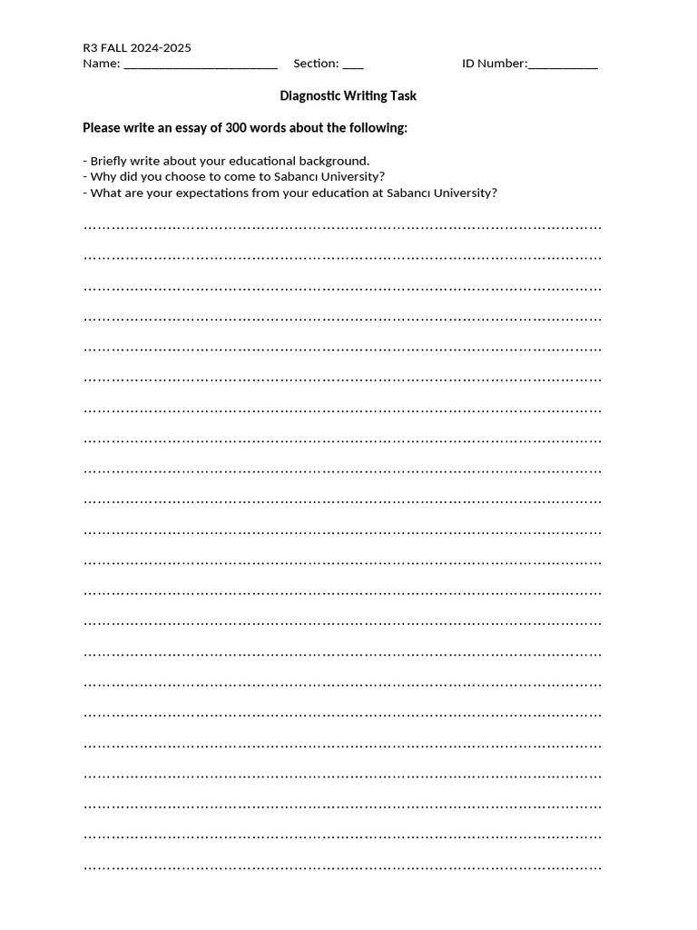 1st Day Writing Task | PDF