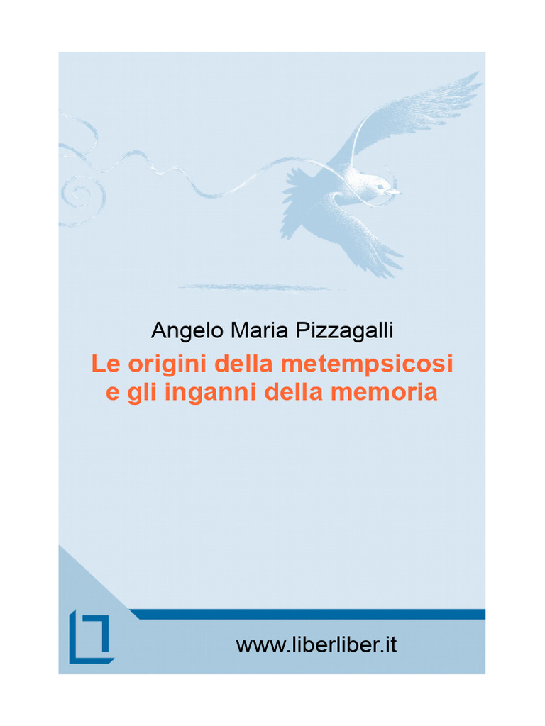 Angelo Maria Pizzagalli Origini Della Metempsicosi | PDF