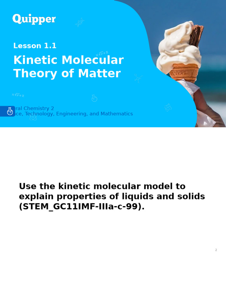 Kinetic Molecular Theory of Matter | PDF