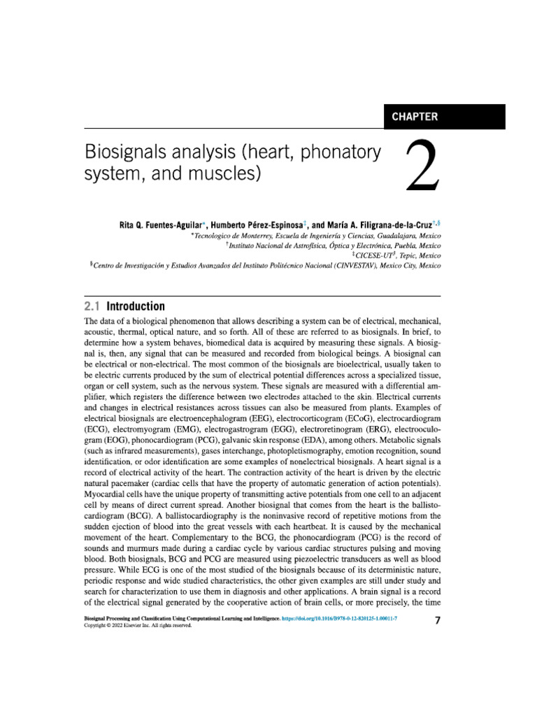 Ch2 Biosignals Rita | PDF