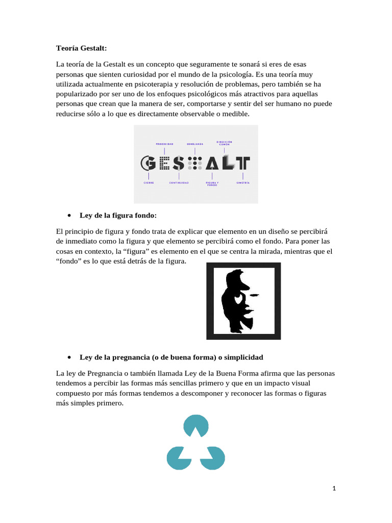 Teoría Gestalt | PDF