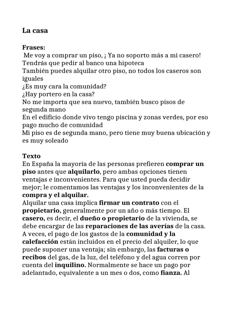 La Casa | PDF