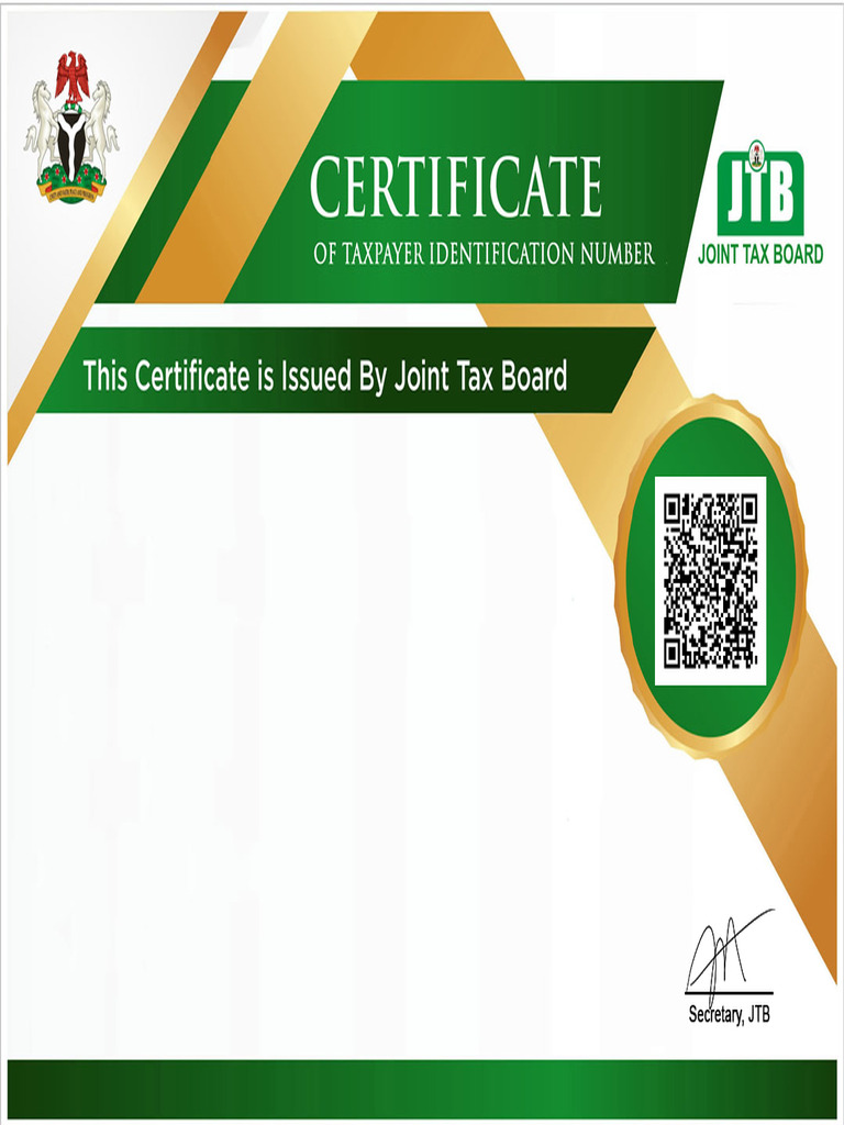 My Tin Certificate | PDF
