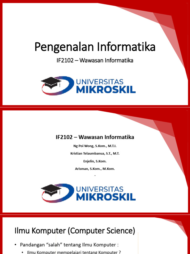 BAB 1-Pengenalan Informatika | PDF