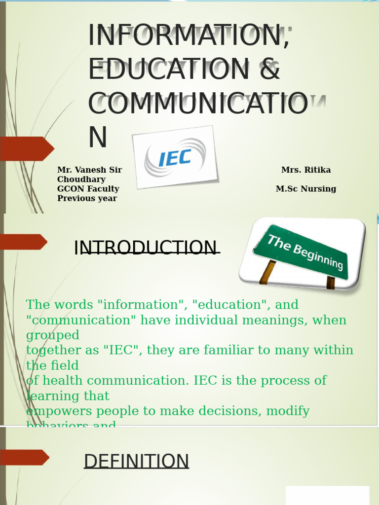 IEC - PPT - Ritika Choudhary | PDF