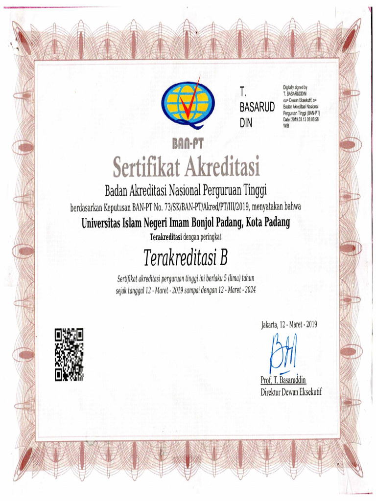 Akreditasi UIN IB | PDF