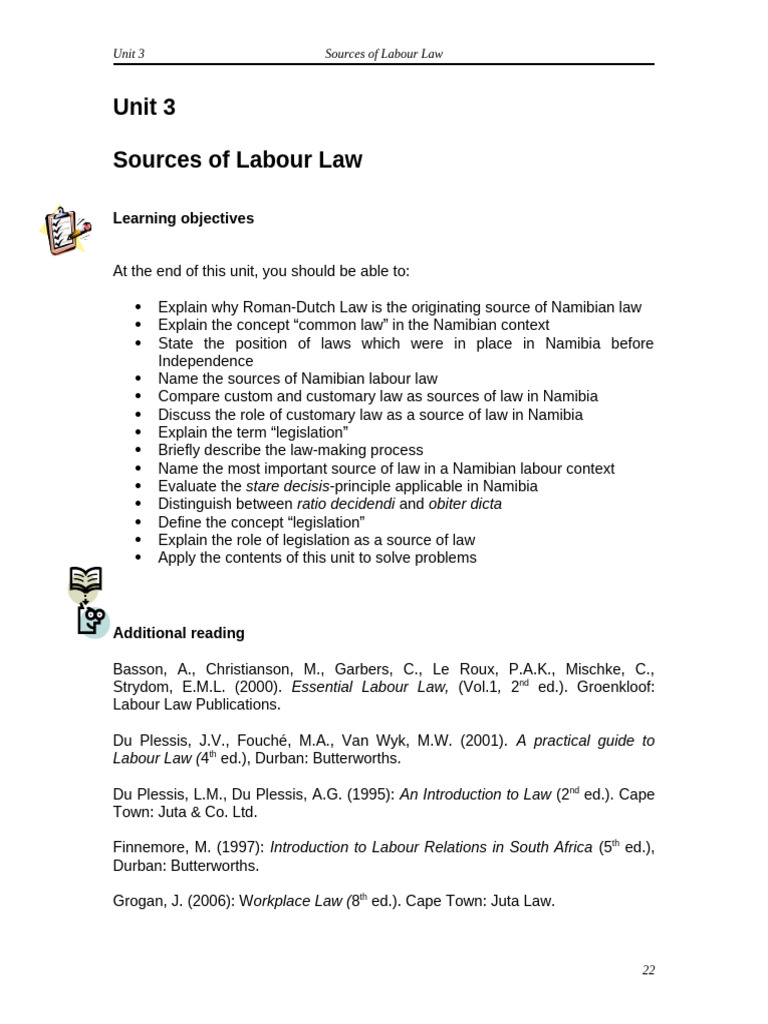 Unit 3 Sources of Labour Law | PDF