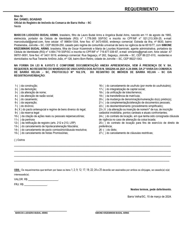 REQUERIMENTO Genérico | PDF