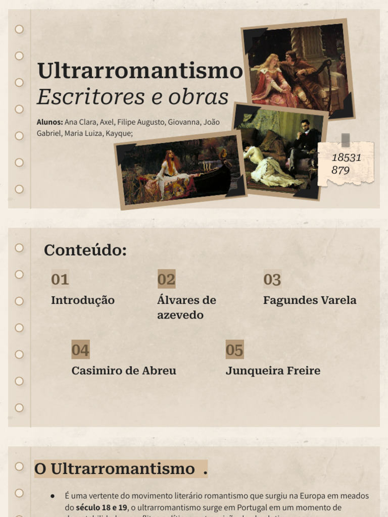Ultrarromantismo - Trab Port | PDF