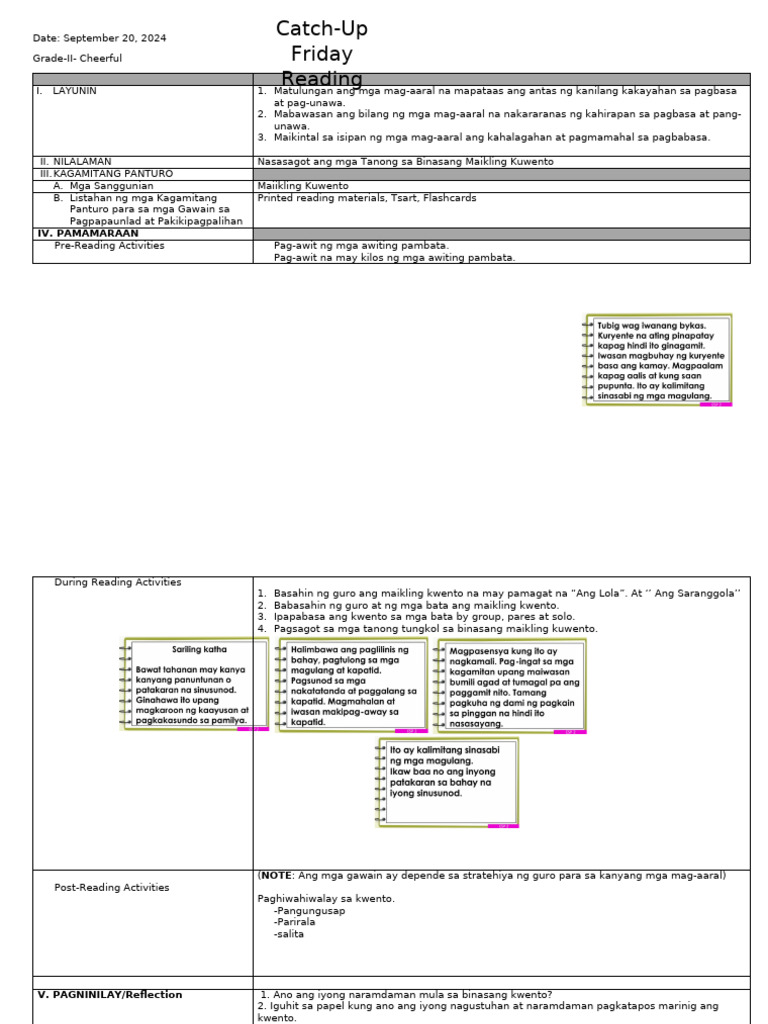 Dear Filipino Catch Up | PDF