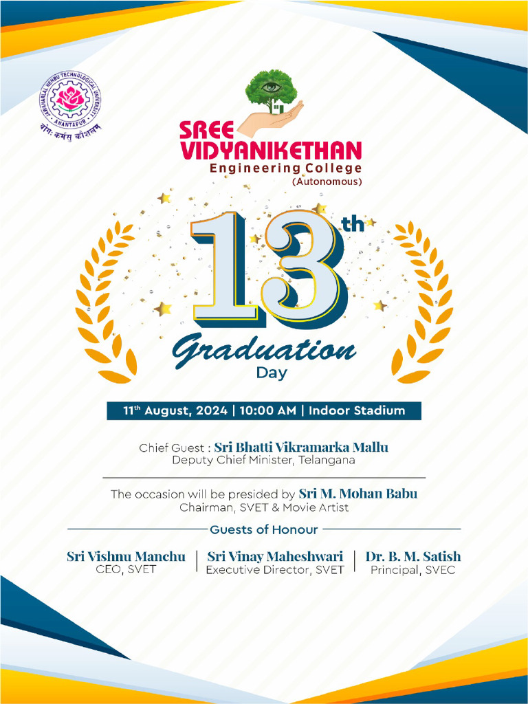 Invitation-13th Graduation Day of SVEC | PDF