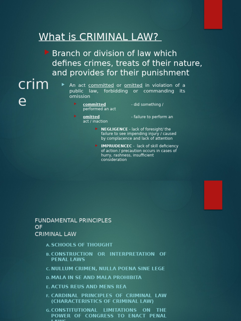 Fundamentals of Criminal Law | PDF