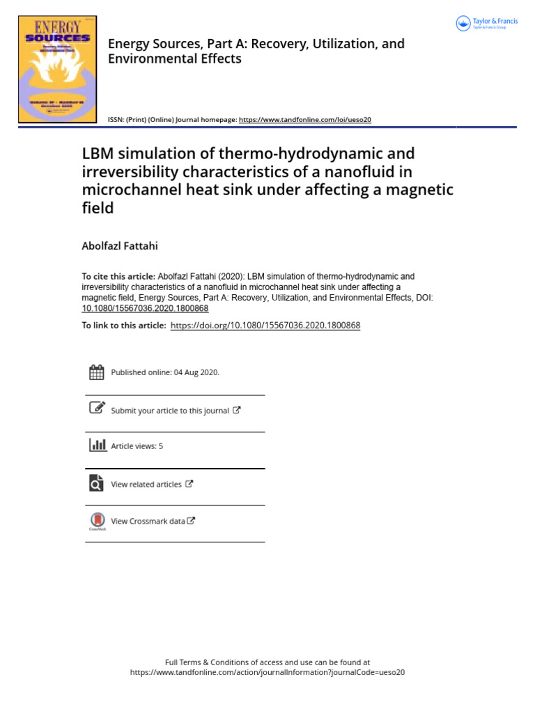 2020LBM Simulation of Thermo-Hydrodynamic and | PDF