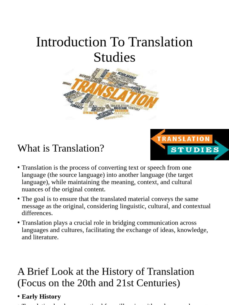 Introduction To Translation Studies | PDF