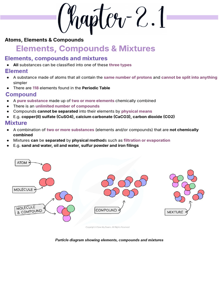 Chapter-2 Chemistry O Level Notes | PDF