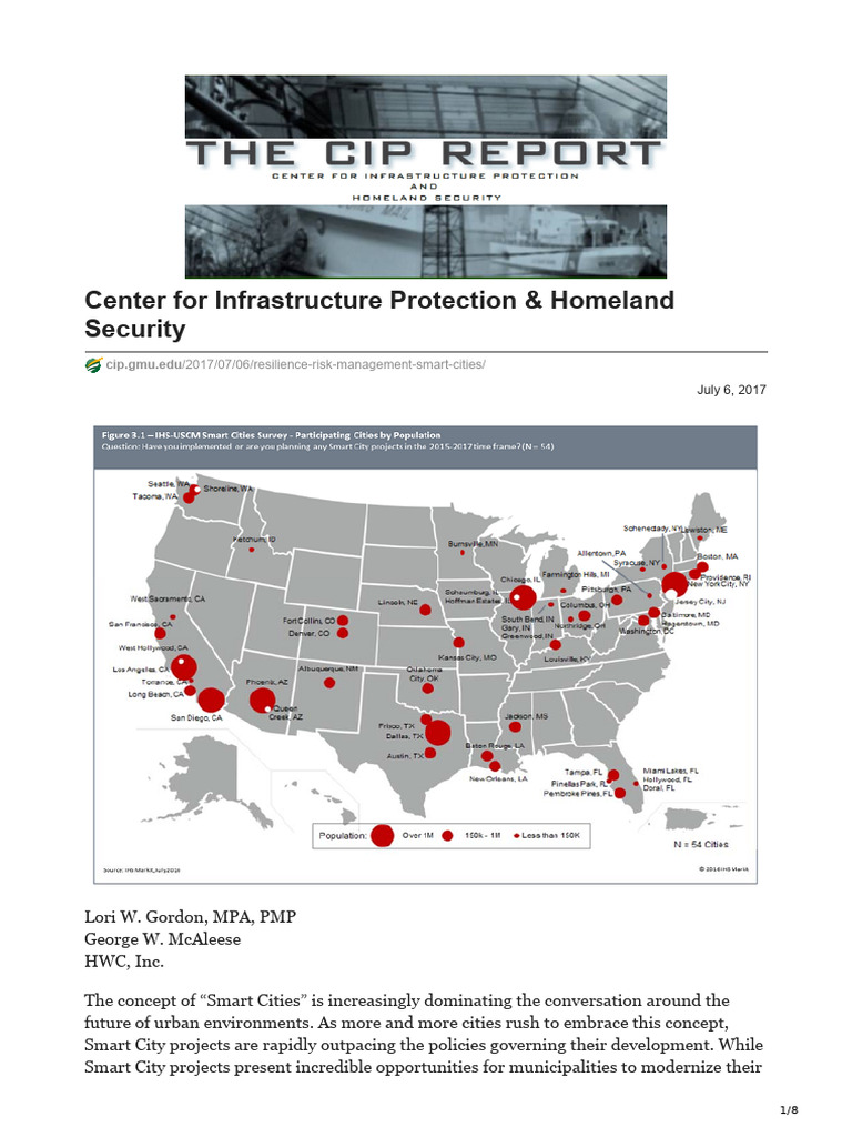 Resilience and Risk Management in Smart Cities | PDF