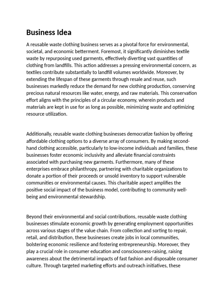 Business Idea | PDF