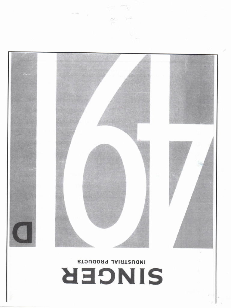 Singer 491 | PDF