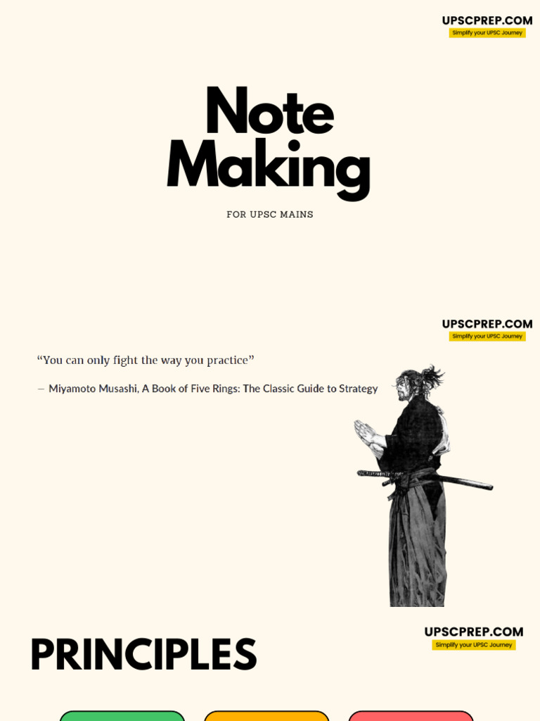 Note Making For UPSC Mains | PDF
