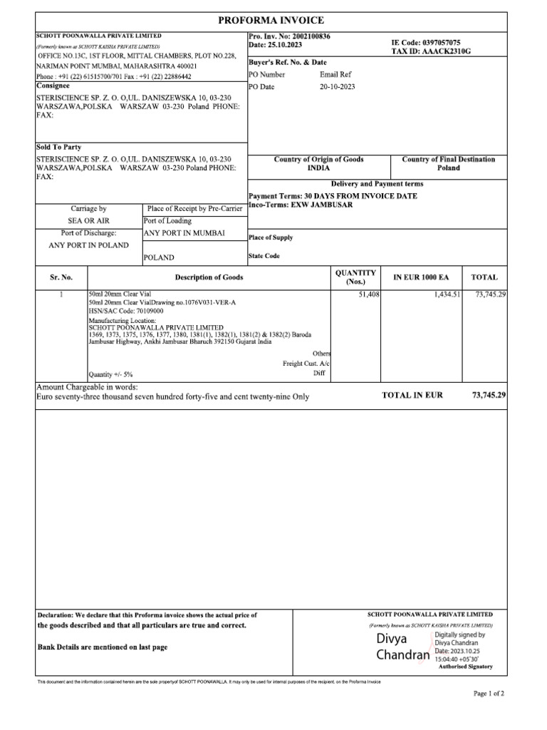 Steriscience - 50ml Vial 50k Nos - Pi | PDF