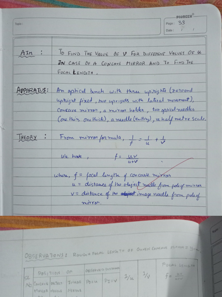 Concave Mirror | PDF