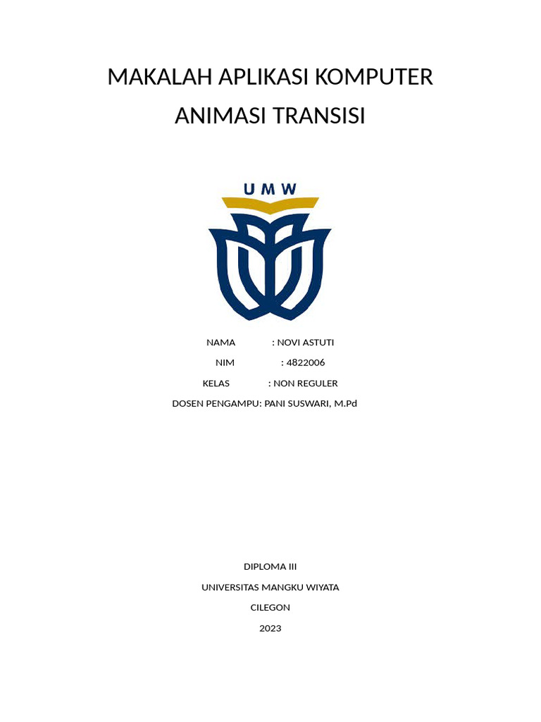 Makalah Aplikasi Komputer | PDF