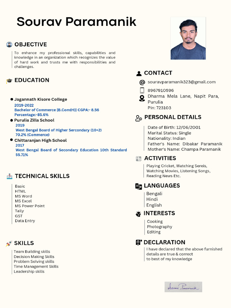 Document-WPS Office SouravP CV | PDF