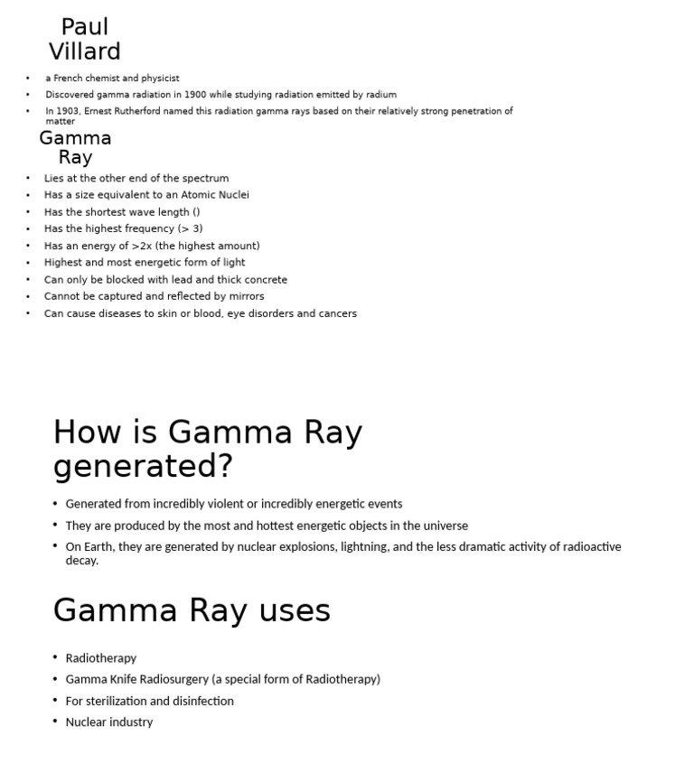Gamma Ray | PDF
