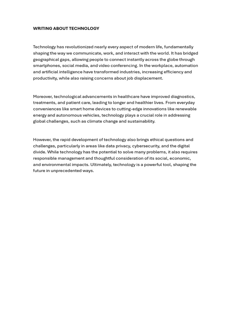Writing About Technology | PDF