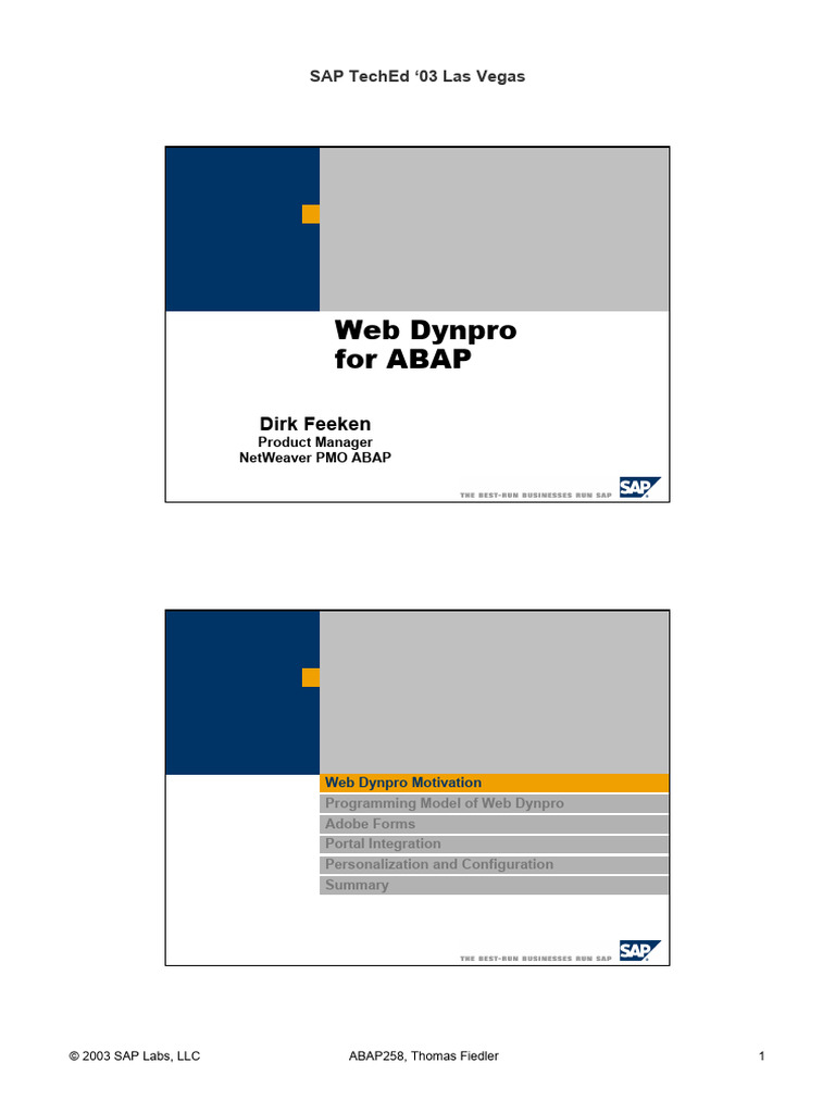 Web Dynpro ABAP Tanıtım | PDF