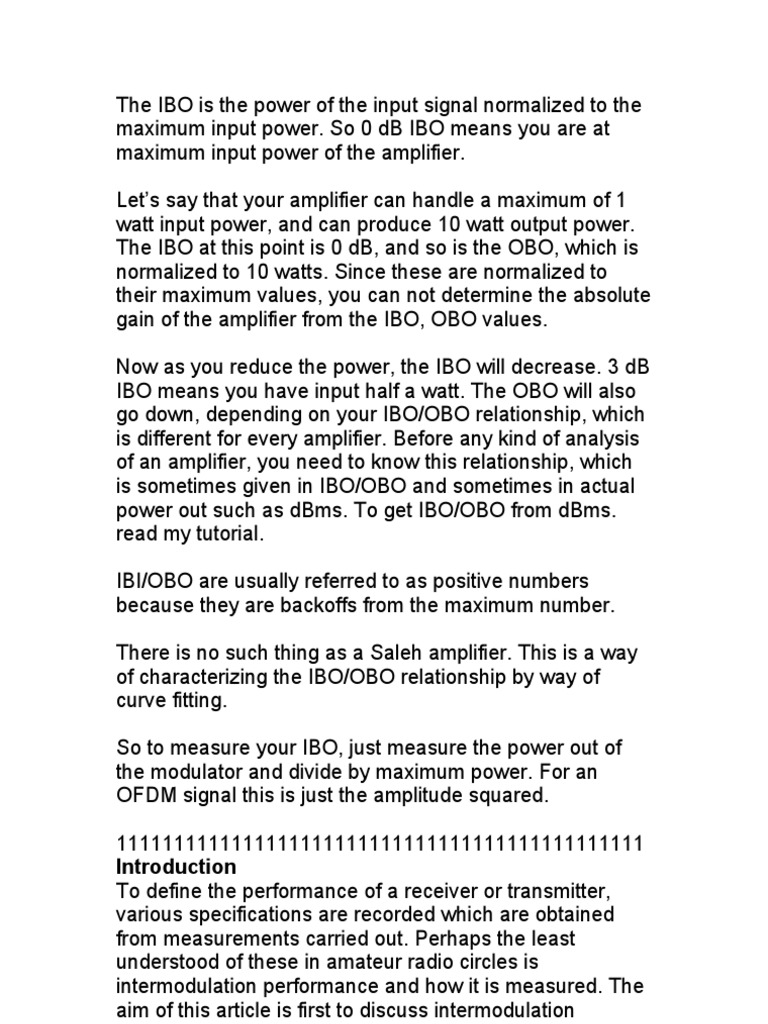 The IBO | PDF | Amplifier | Distortion