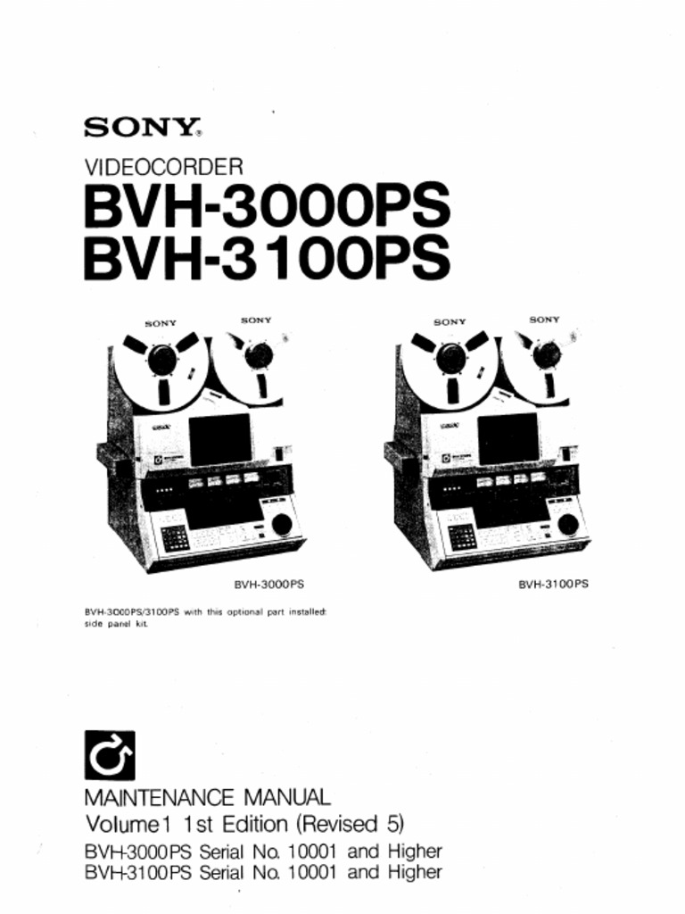 Sony bvh-3100ps-sm | PDF