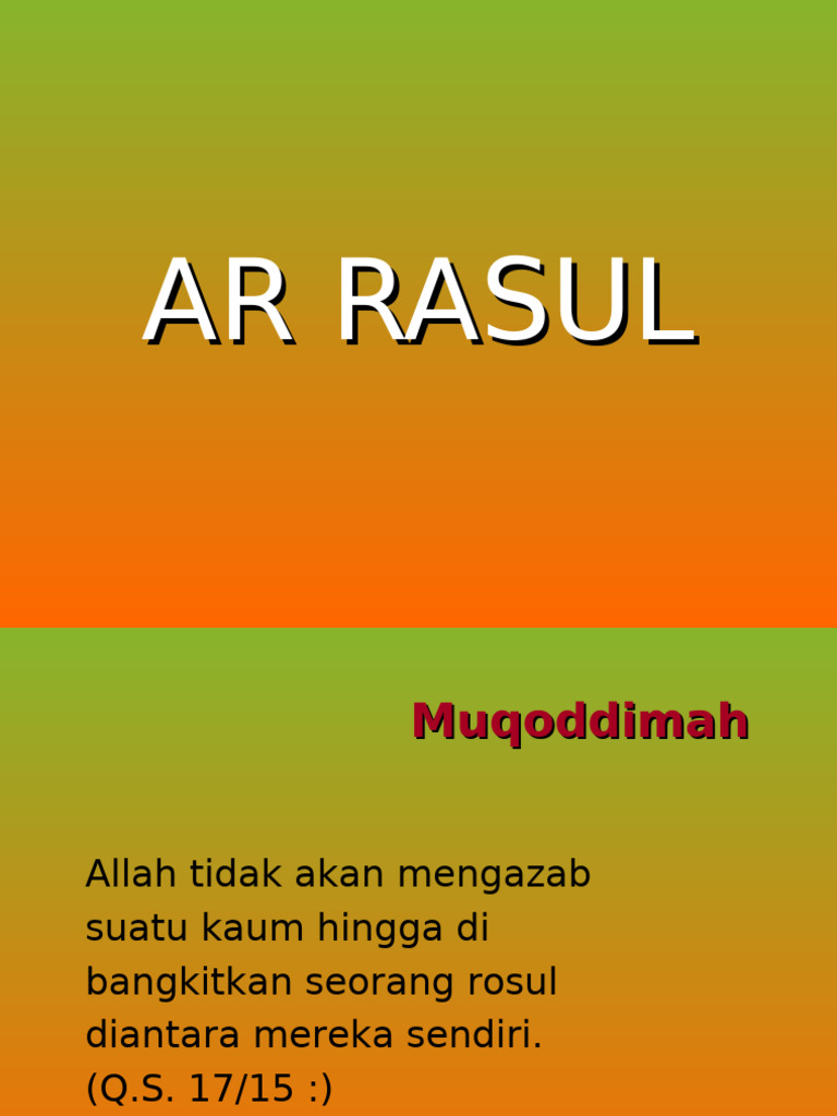 Ar Rasul | PDF
