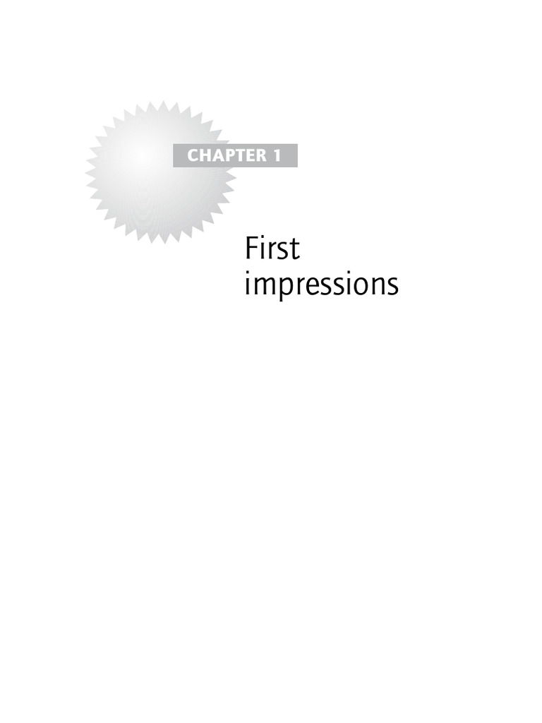 First Impressions | PDF