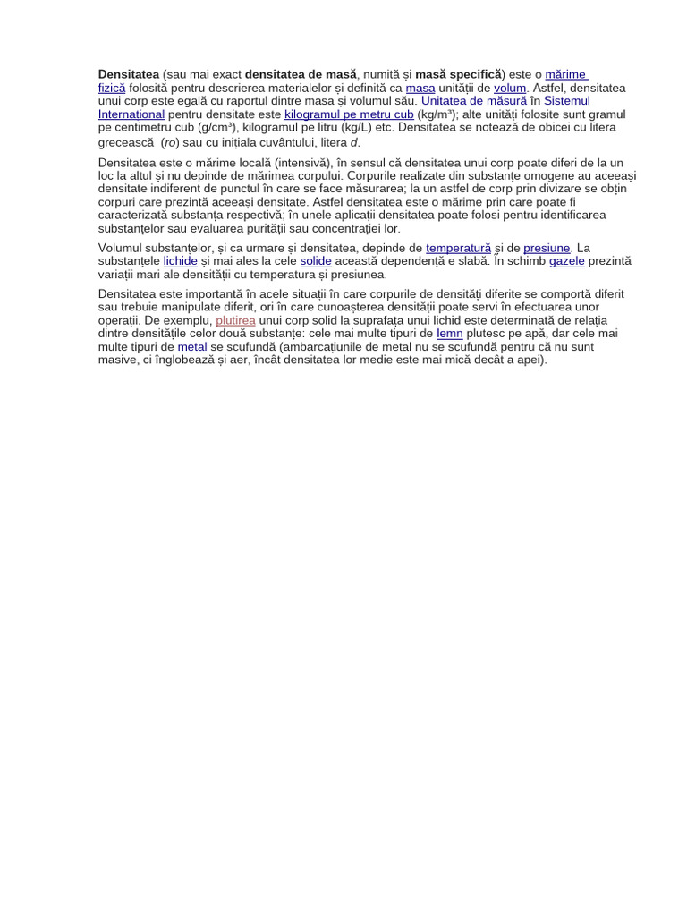 Densitatea | PDF