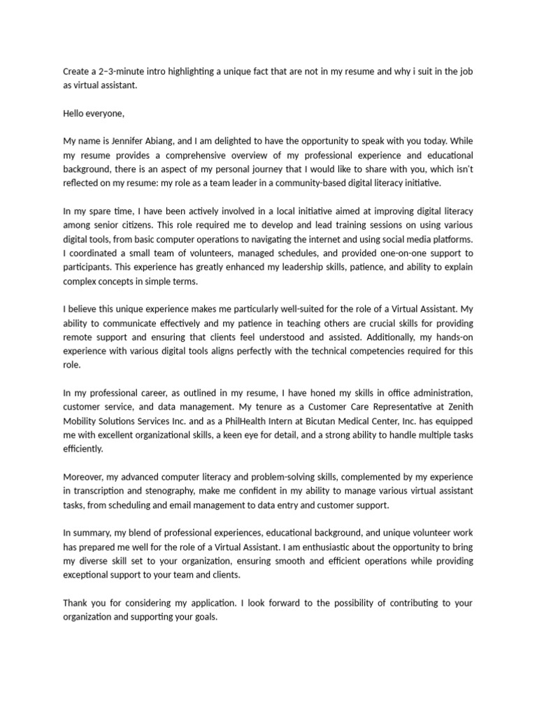 VA Introduction | PDF