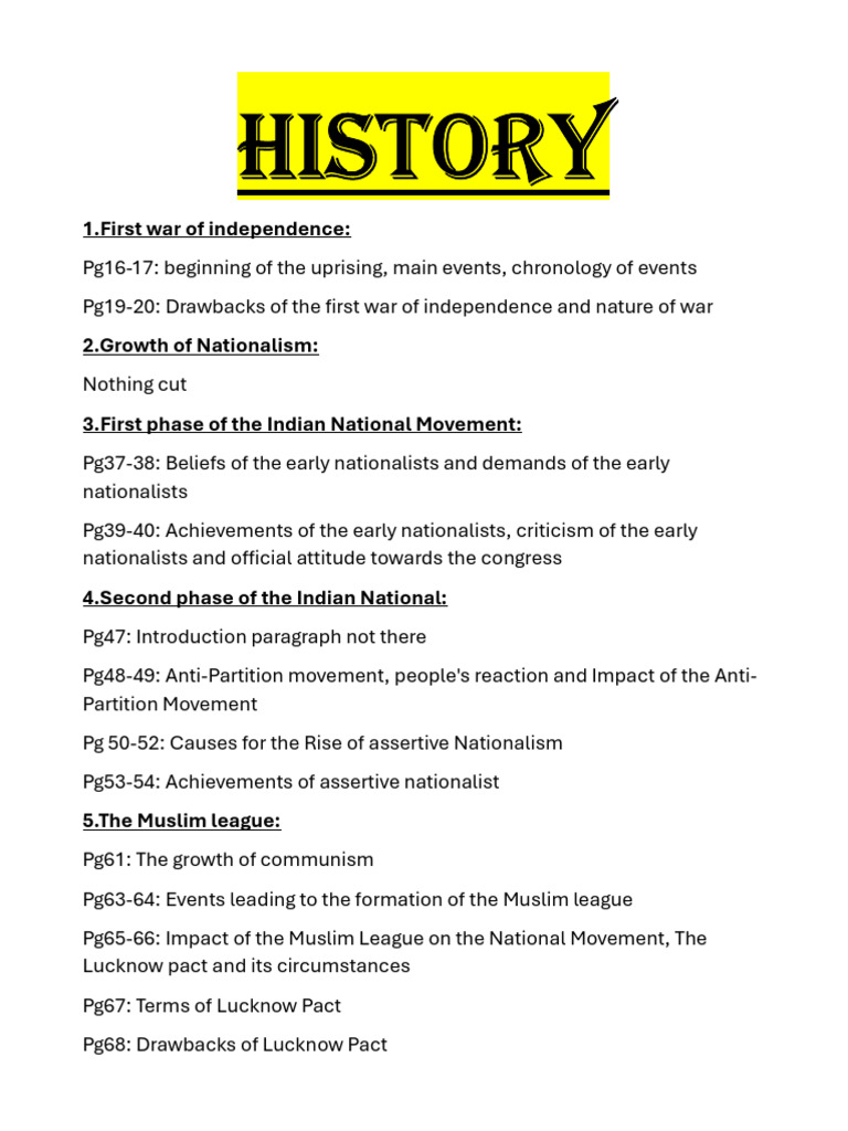 History Cut Portions | PDF