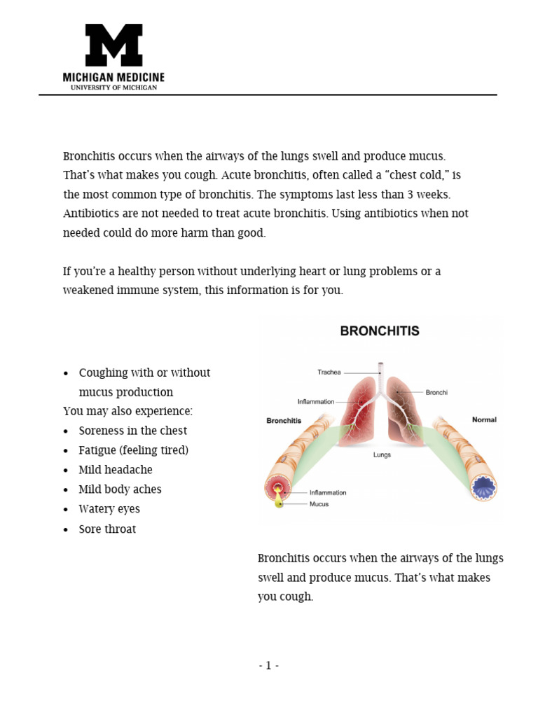 Bronchitis | PDF