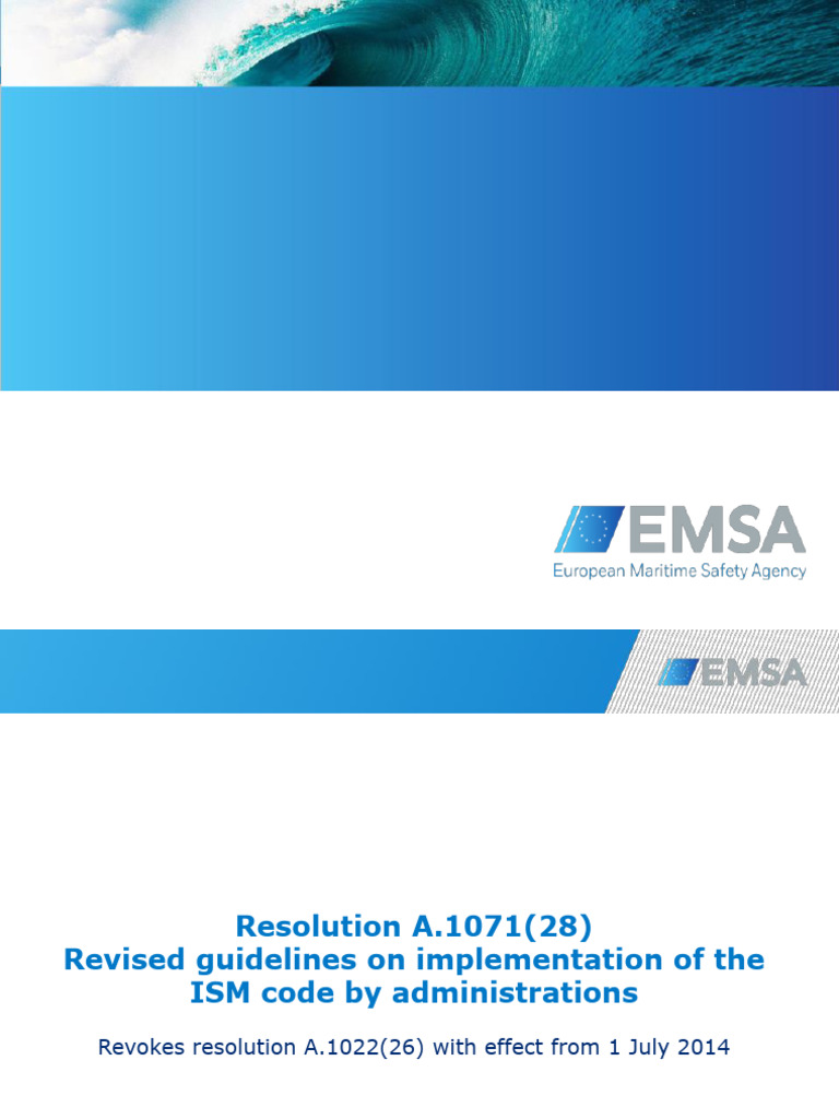 5 ISM Code, Guidelines For Administrations Res.A.1071 (28) Rev.4 | PDF ...